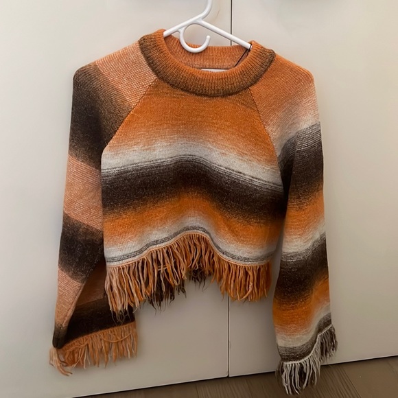 Zara | Sweaters | Zara 7s Style Sweater With Fringe Detail | Poshmark